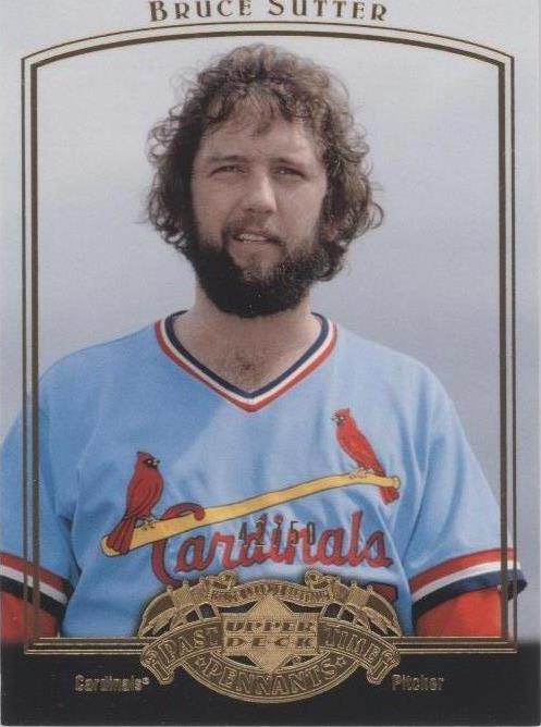 2005 Upper Deck Past Time Pennants - Gold #11 Bruce Sutter /50 for sale ...