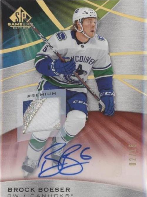2019-20 Upper Deck SP Game Used - Brock Boeser #93 Spectrum Red Auto ...