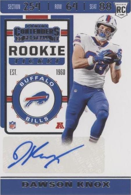 2019 Panini Contenders - Rookie Ticket #180 Dawson Knox (AU, RC) for ...