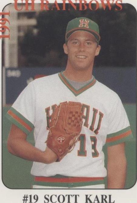 1991 7-Eleven University of Hawaii Rainbows - #19 Scott Karl (RC) for ...