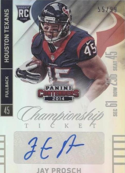 2014 Panini Contenders - Jay Prosch #120 Championship Ticket /99 (AU ...