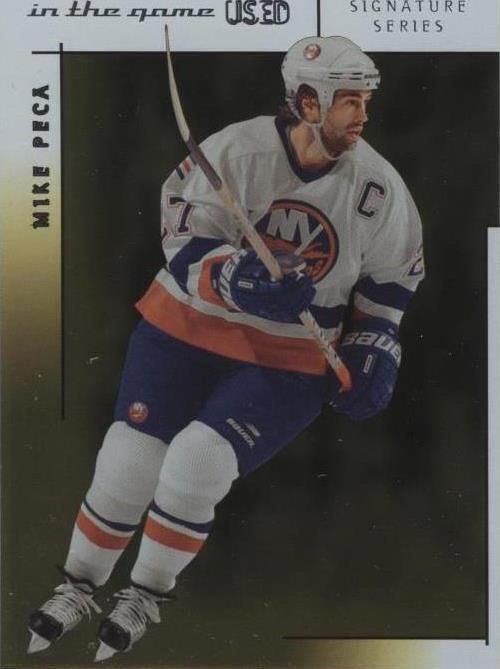 2003-04 In the Game-Used Signature Series - Michael Peca #71 Gold /50 ...
