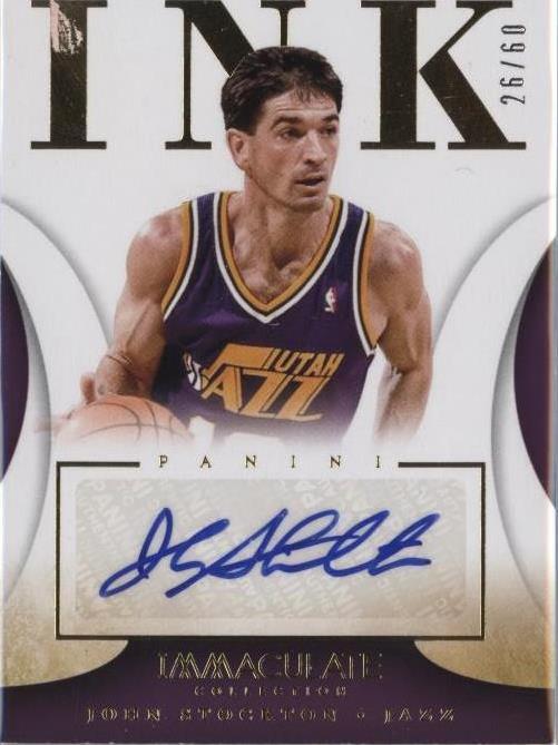 2013-14 Panini Immaculate Collection - INK #79 John Stockton /60 (AU ...