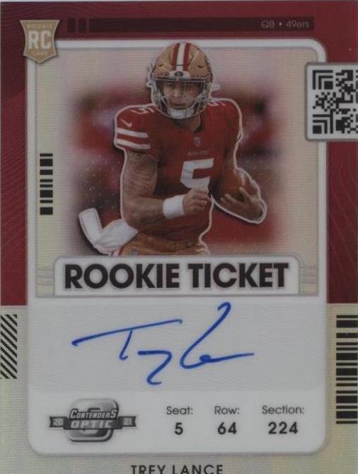 2021 Panini Contenders Optic - Rookie Ticket RPS Autographs Trey Lance ...