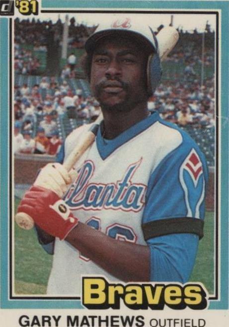 1981 Donruss - Gary Matthews #306 Name Misspelled as Mathews for sale ...