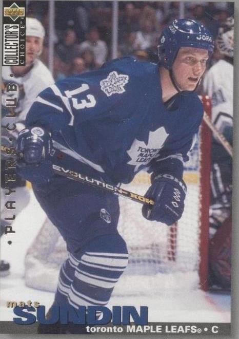 1995-96 Upper Deck Collector's Choice - Mats Sundin #90 Player's Club ...