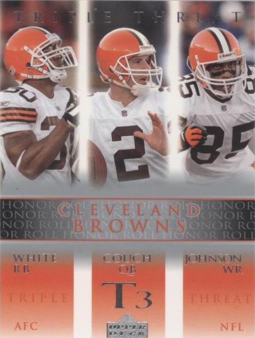 2002 Upper Deck Honor Roll - Triple Threat Tim Couch, Kevin Johnson, Jamel White #67 for sale ...