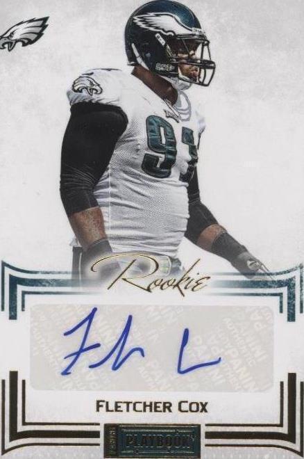 2012 Panini Playbook - Rookie Signatures Fletcher Cox #111 Gold /49 (AU ...