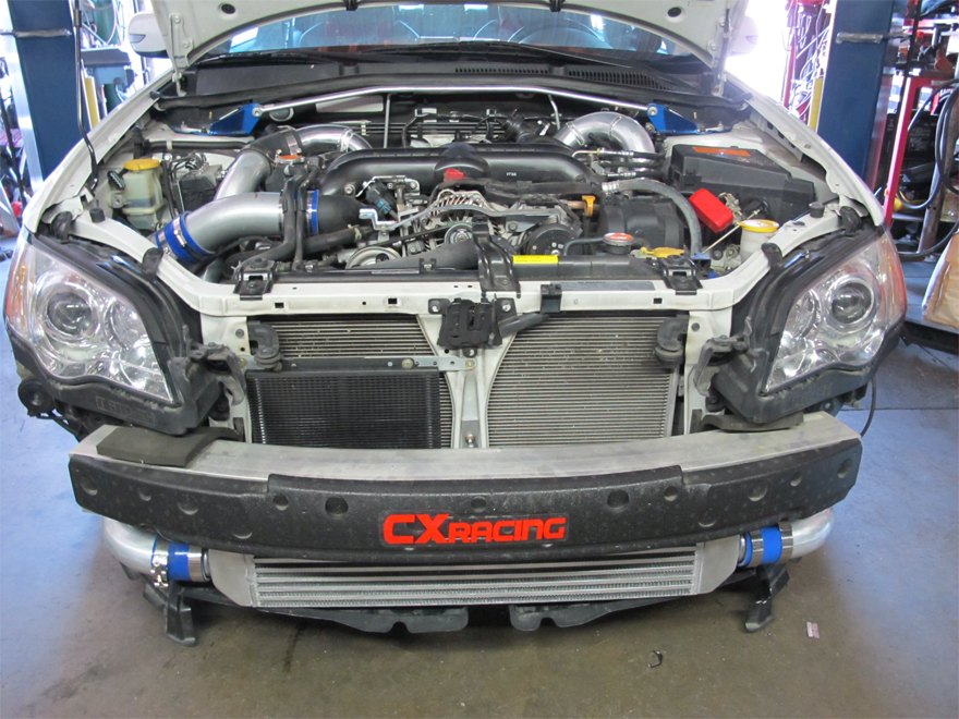 Turbo FMIC Front Mount Intercooler Kit For 05 09 10 Subaru Legacy 2.5T Black