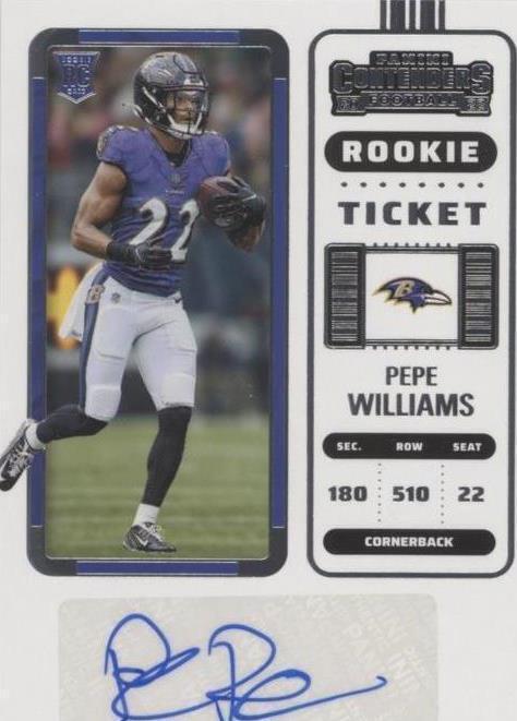 2022 Panini Contenders - Rookie Ticket Pepe Williams #266 (AU, RC) for ...