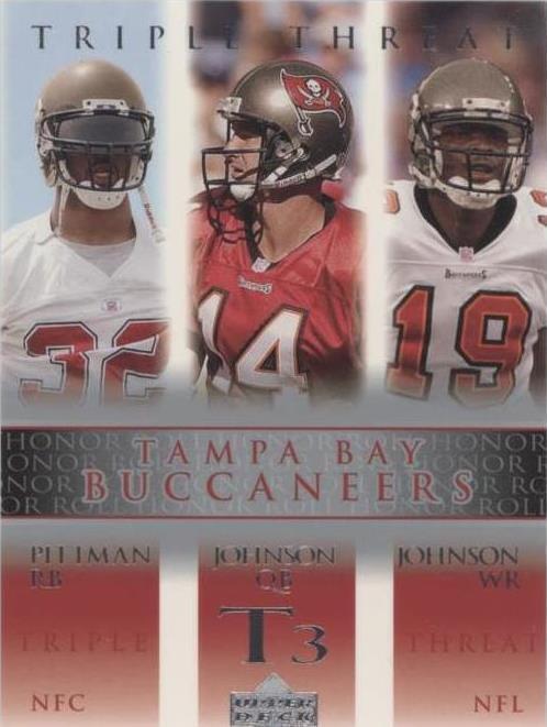 2002 Upper Deck Honor Roll - Triple Threat Keyshawn Johnson, Brad Johnson, Michael Pittman #88 ...
