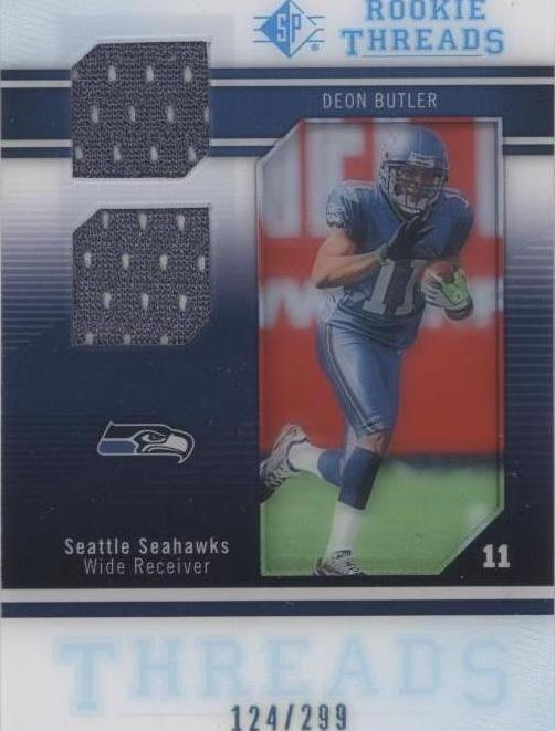 2009 SP Threads - Rookie Threads Dual Swatch #RT-BU Deon Butler /299 ...