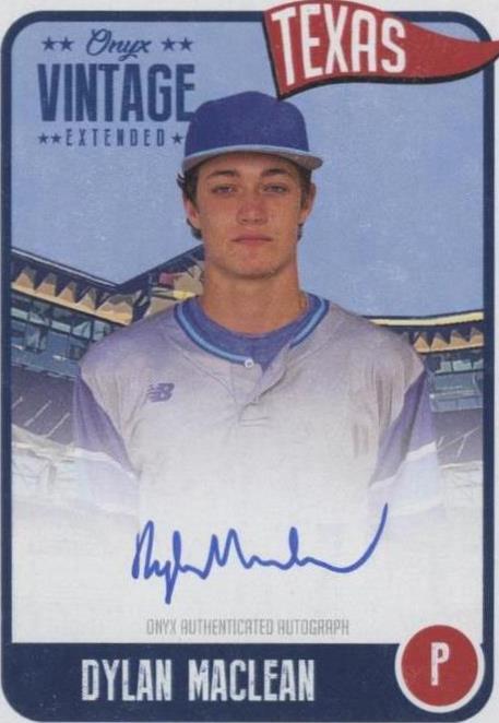 2020 Onyx Vintage Extended - Blue Ink Autographs #EADM Dylan MacLean /275 (AU, RC) for sale ...
