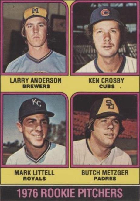 1976 O-Pee-Chee - #593 Mark Littell, Butch Metzger, Larry Anderson (RC ...