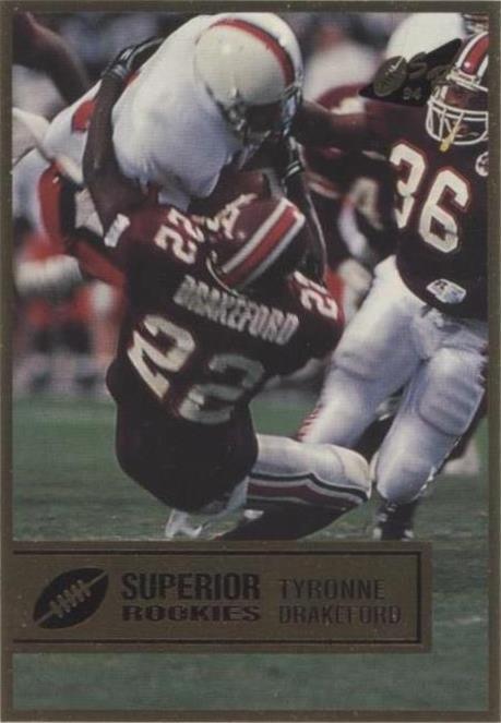 1994 Superior Rookies - Gold #36 Tyronne Drakeford (RC) for sale online ...