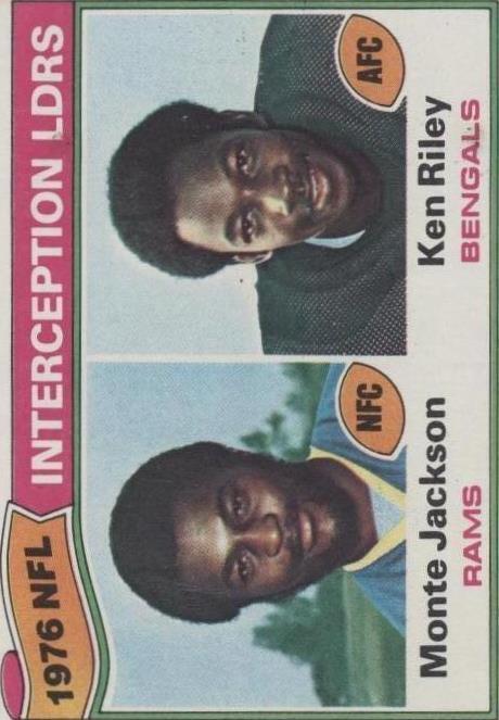 1977 Topps - League Leaders Ken Riley, Monte Jackson #5 (RC) for sale ...