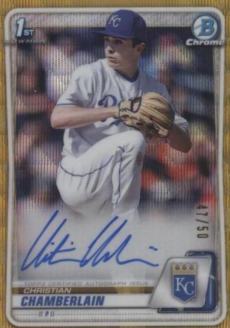 2020 Bowman Draft - Chrome Draft Picks Autographs Christian Chamberlain ...