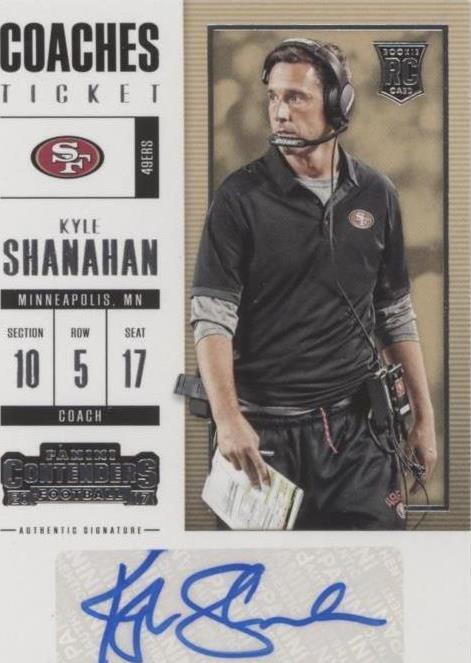 2017 Panini Contenders - Coaches Ticket #300 Kyle Shanahan (RC) for ...
