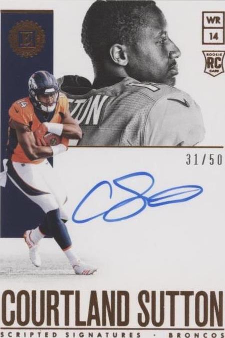 2018 Panini Encased - Scripted Signatures #SS-CS Courtland Sutton /50 ...