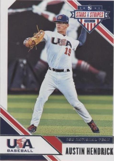 2020 Panini USA Baseball Stars & Stripes - Austin Hendrick #79 (RC) for ...