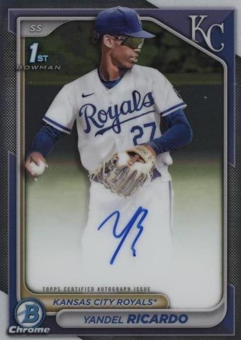 2024 Bowman Chrome - Prospect Autographs Yandel Ricardo #CPA-YRI (AU ...