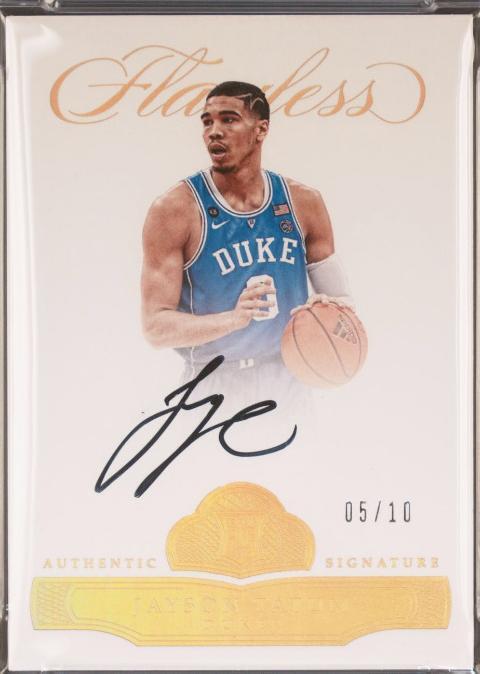 2017 Panini Flawless Collegiate - BK Rookie Autographs Jayson Tatum # ...