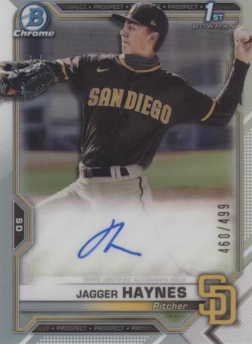 2021 Bowman Chrome - Prospect Autographs Refractor #CPA-JH Jagger ...