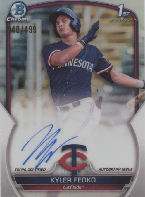 2023 Bowman - Chrome Prospect Autographs Kyler Fedko #CPA-KF Refractor ...