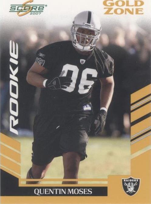 2007 Score - Rookie Quentin Moses #313 Gold Zone /600 (RC) for sale ...