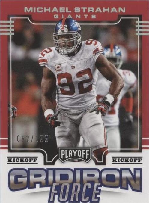 2017 Panini Playoff - Gridiron Force Michael Strahan #16 Kickoff /199 ...