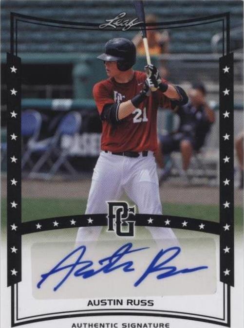 2014 Leaf Perfect Game Showcase - Autographs Black #A-AR1 Austin Russ ...