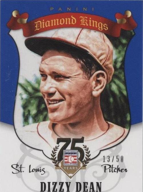 2014 Panini Hall of Fame - Diamond Kings Dizzy Dean #25 Blue /50 for ...