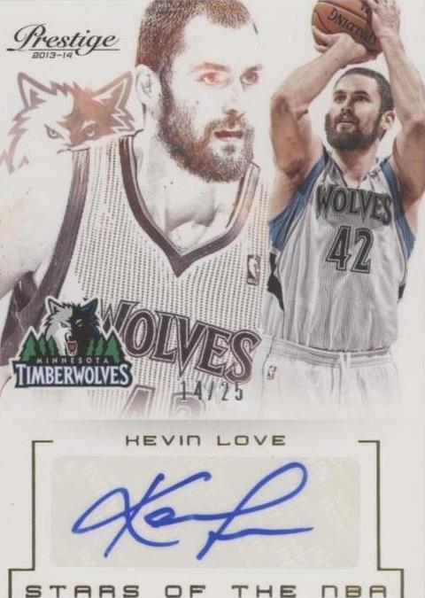 2013-14 Panini Prestige - Stars of the NBA Signatures #4 Kevin Love /25 ...