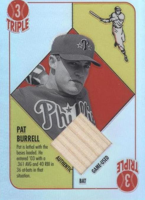 2003 Topps Chrome - Relics Red Back Refractor #RBCR-PB Pat Burrell (MEM ...