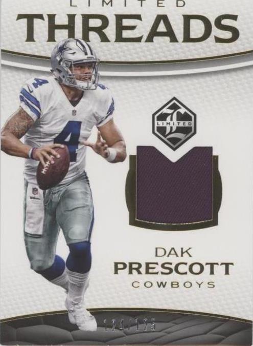2016 Panini Limited - Limited Threads #39 Dak Prescott /125 (MEM, RC ...