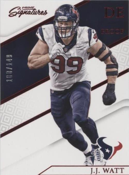 2016 Panini Prime Signatures - J.J. Watt #176 Prime Proof Red /149 for ...