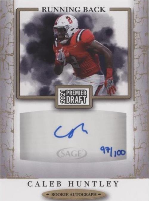 2021 Sage Premier Draft - Autographs Caleb Huntley #A114 Gold /100 (AU ...