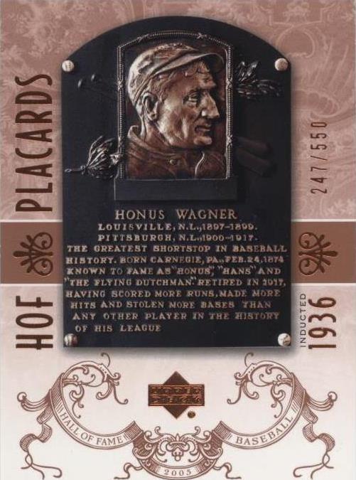 2005 Upper Deck Hall of Fame - #89 Honus Wagner /550 for sale online | eBay