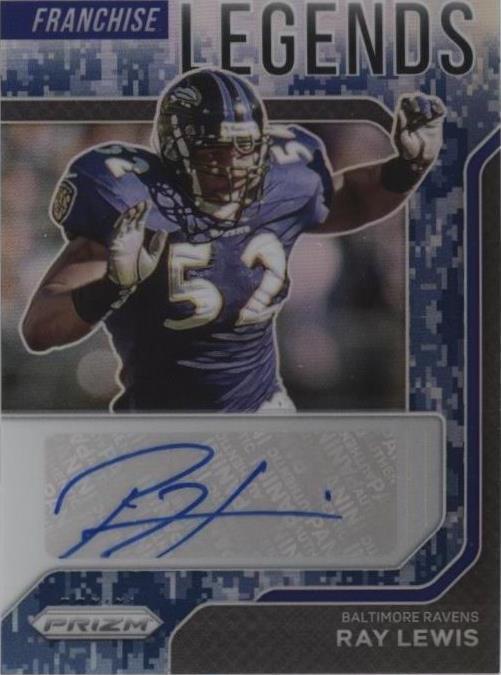 2021 Panini Prizm - Franchise Legends Signatures Ray Lewis #FLS-RL Navy ...
