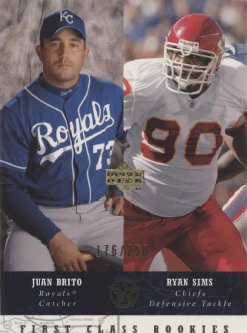 2002-03 Upper Deck UD Superstars - First Class Rookies Gold #274 Ryan Sims, Juan Brito /250 (RC ...