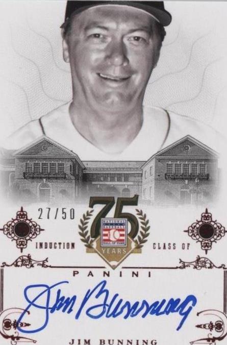 2014 Panini Hall of Fame - Signatures Red #33 Jim Bunning /50 (AU ...