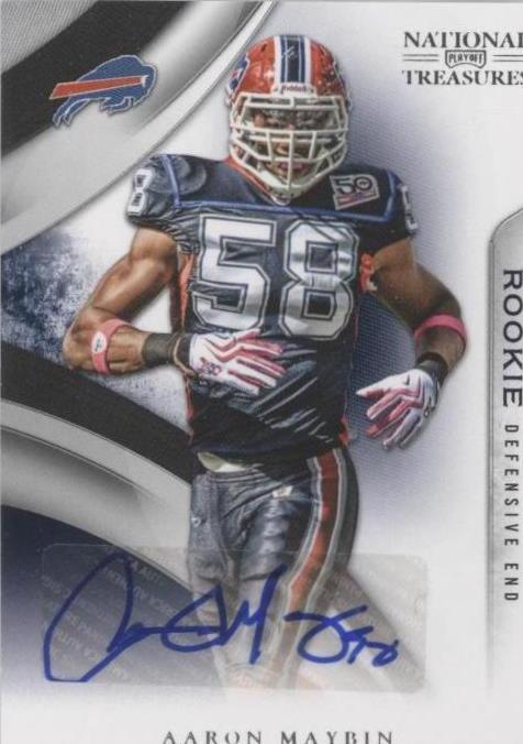 2009 Playoff National Treasures - Rookie Signatures #136 Aaron Maybin ...