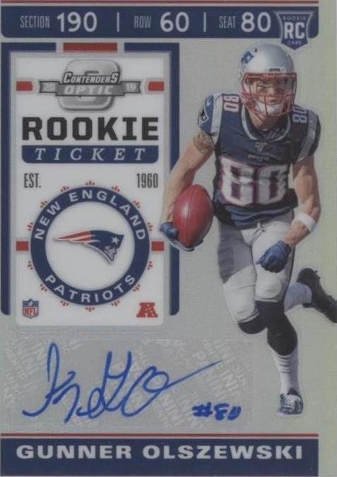 2019 Panini Contenders Optic - Holo Prizm Rookie Ticket Autographs #192 Gunner Olszewski (AU, RC ...
