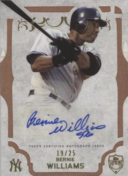 2015 Topps Supreme - Autographs Bernie Williams #SA-BW Orange /25 (AU ...