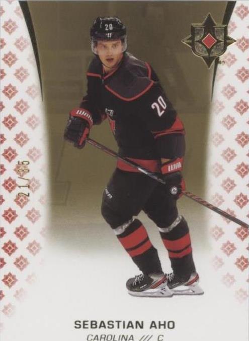 2020-21 Upper Deck Ultimate Collection - Gold #66 Sebastian Aho /35 for ...
