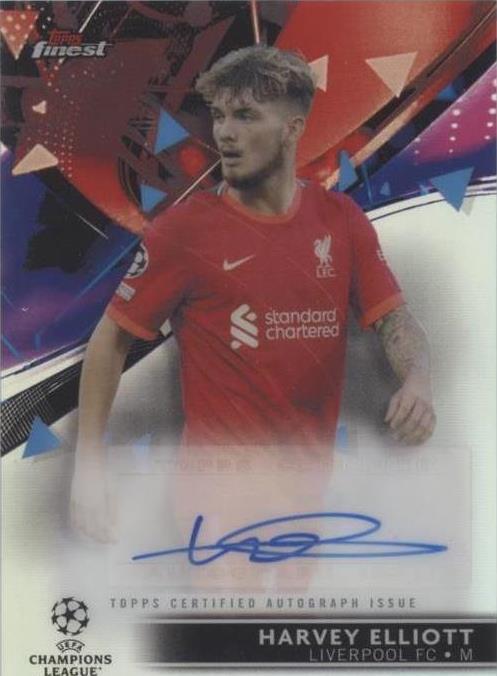 2021-22 Topps Finest UCL - Autographs Harvey Elliott #BA-HE (AU, RC ...