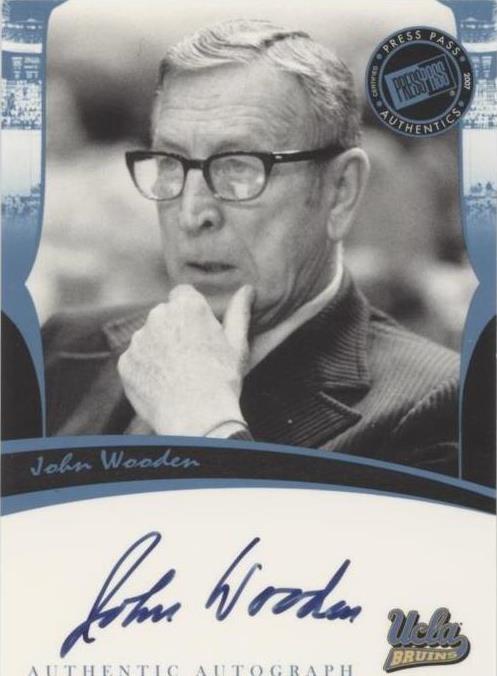 2006-07 Press Pass Legends - Autographs John Wooden (AU, RC) for sale ...