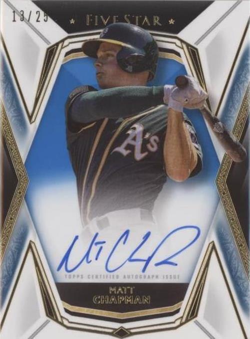 2019 Topps Five Star - Autographs Matt Chapman #FSA-MCH Blue /25 (AU ...