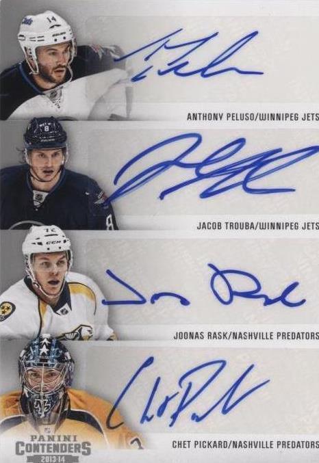 2013-14 Panini Playoff Contenders - Contenders Fours Jacob Trouba, Chet ...