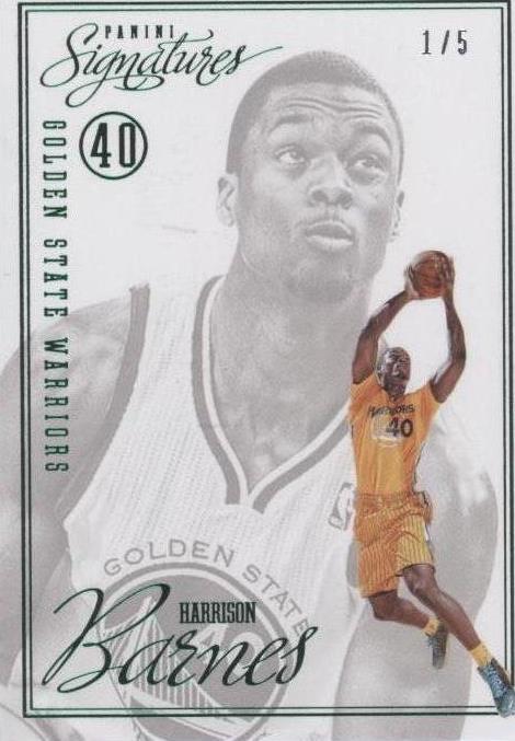 2012-13 Panini Signatures - Rookies Green #79 Harrison Barnes /5 (RC ...